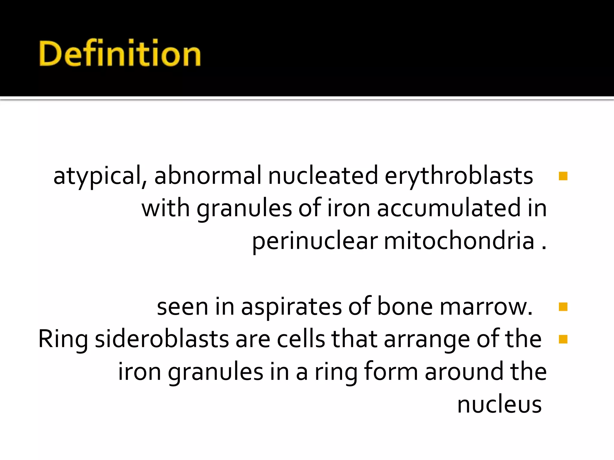 Sideroblastic anemia | PPTX