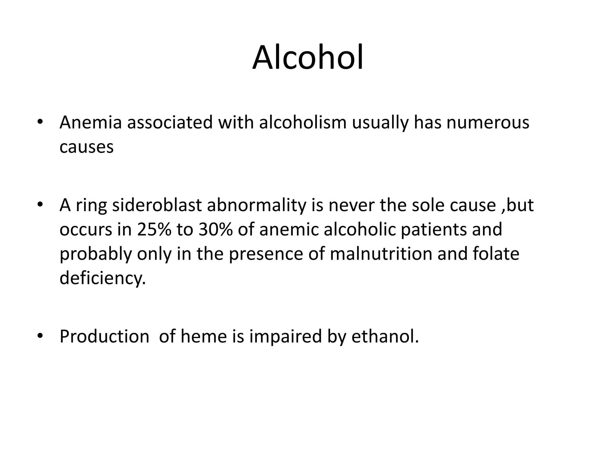 Sideroblastic anemia - Etiopathogenesis, Clinical features, Advances in ...