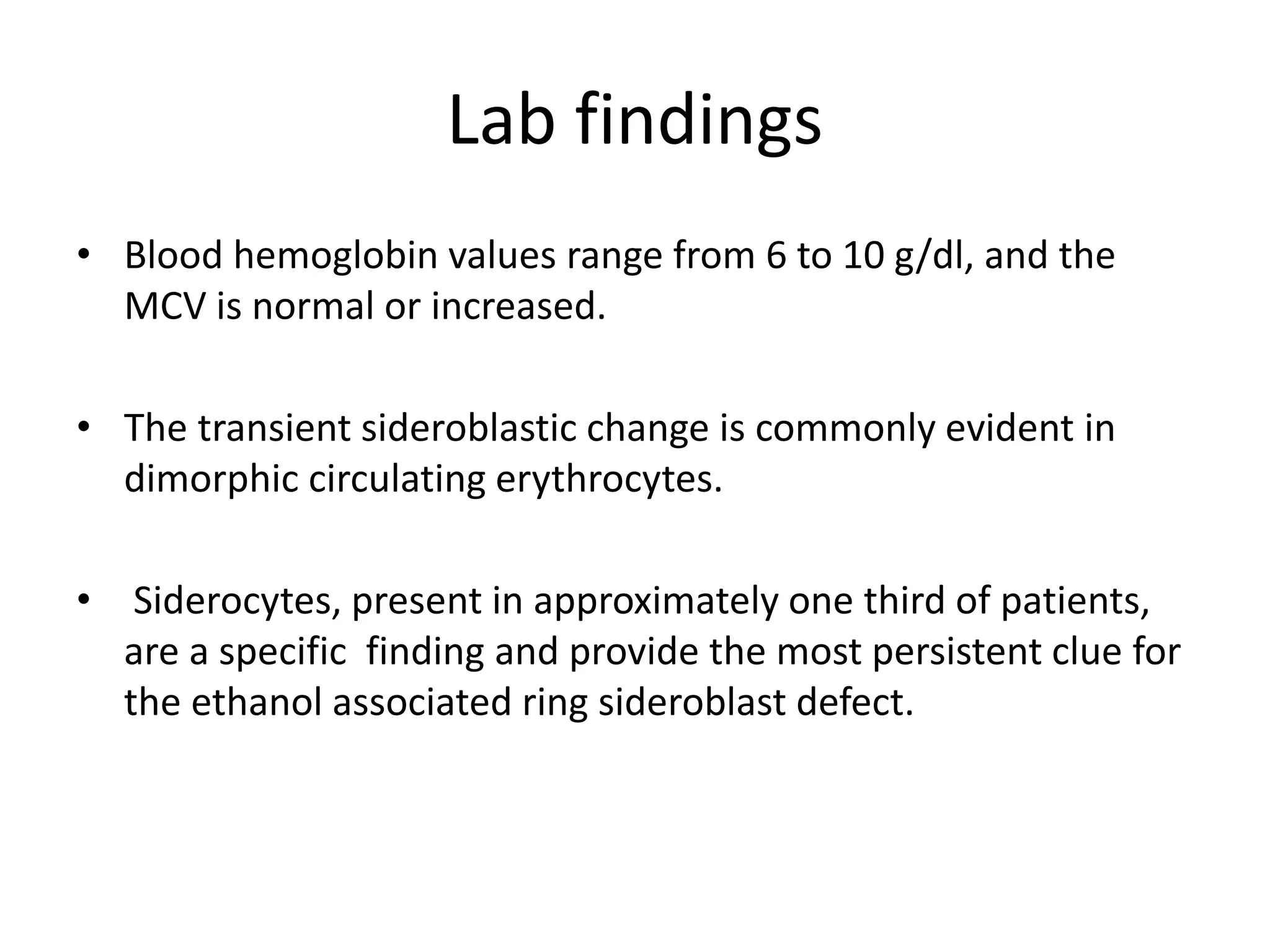 Sideroblastic anemia - Etiopathogenesis, Clinical features, Advances in ...