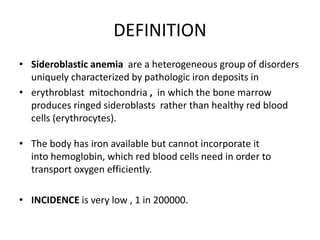 Sideroblastic Anemia Pathophysiology