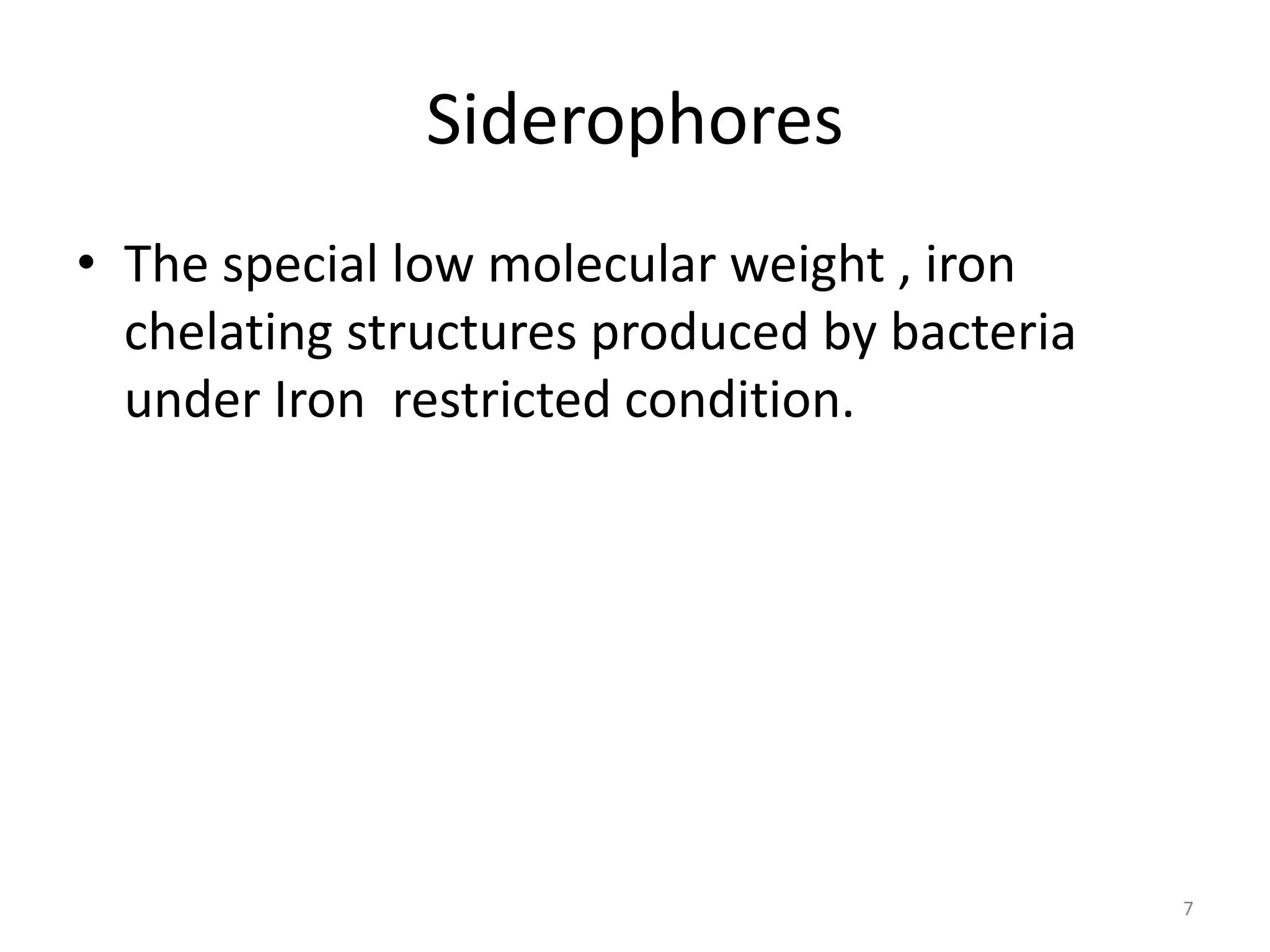 Siderophores ppt | PPTX