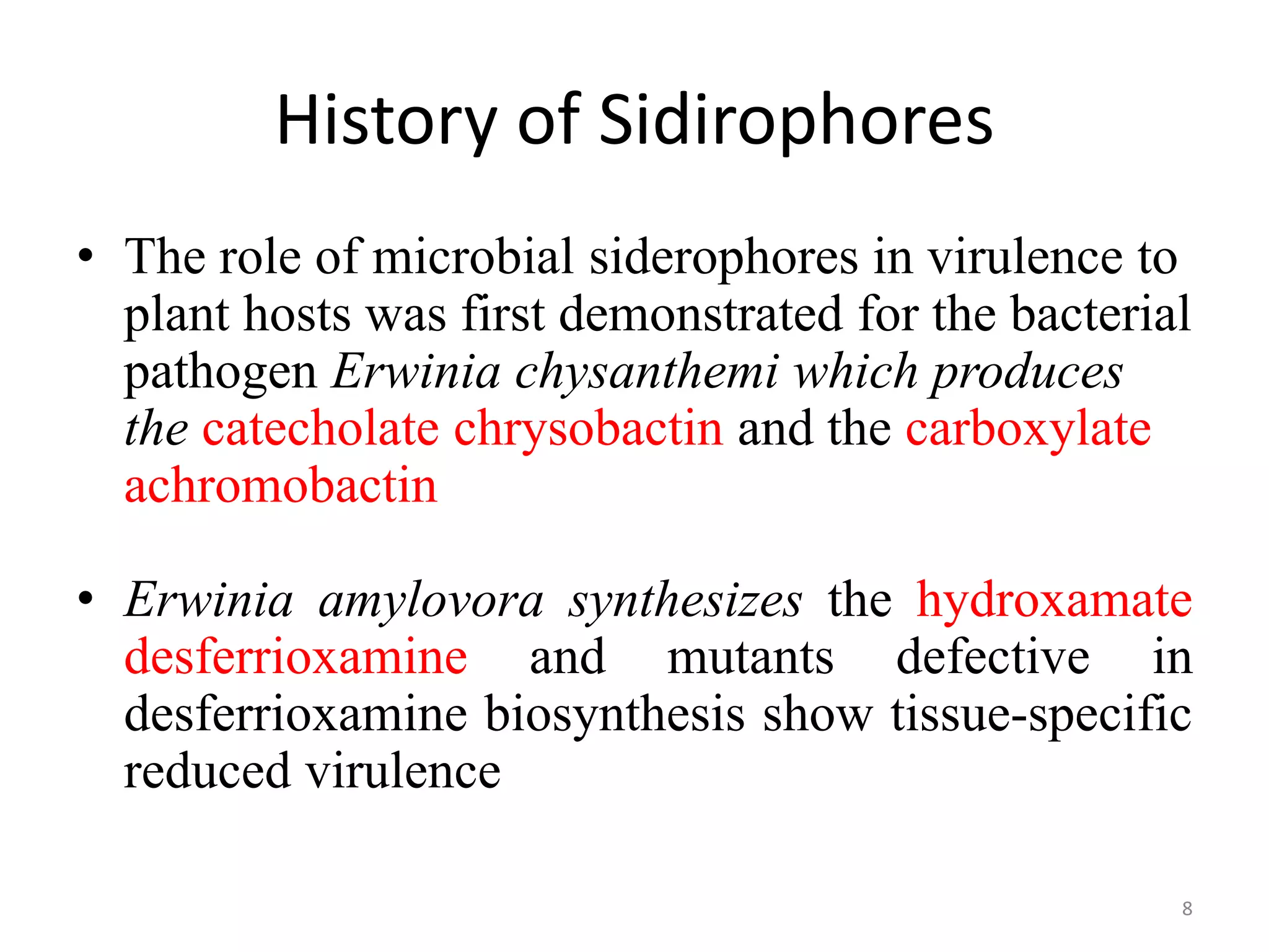 Siderophores ppt | PPTX