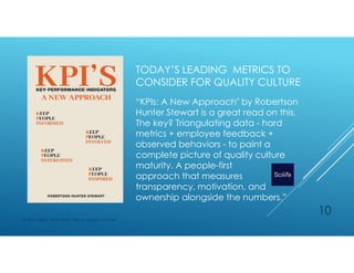 Maintaining a Quality Culture - Performance Metrics, Best Practices and ...