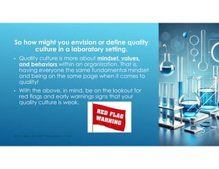 Maintaining a Quality Culture - Performance Metrics, Best Practices and ...
