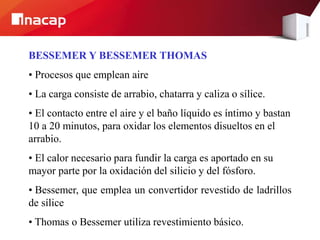 Siderurgia del Hierro Refinación del Arrabio | PPT