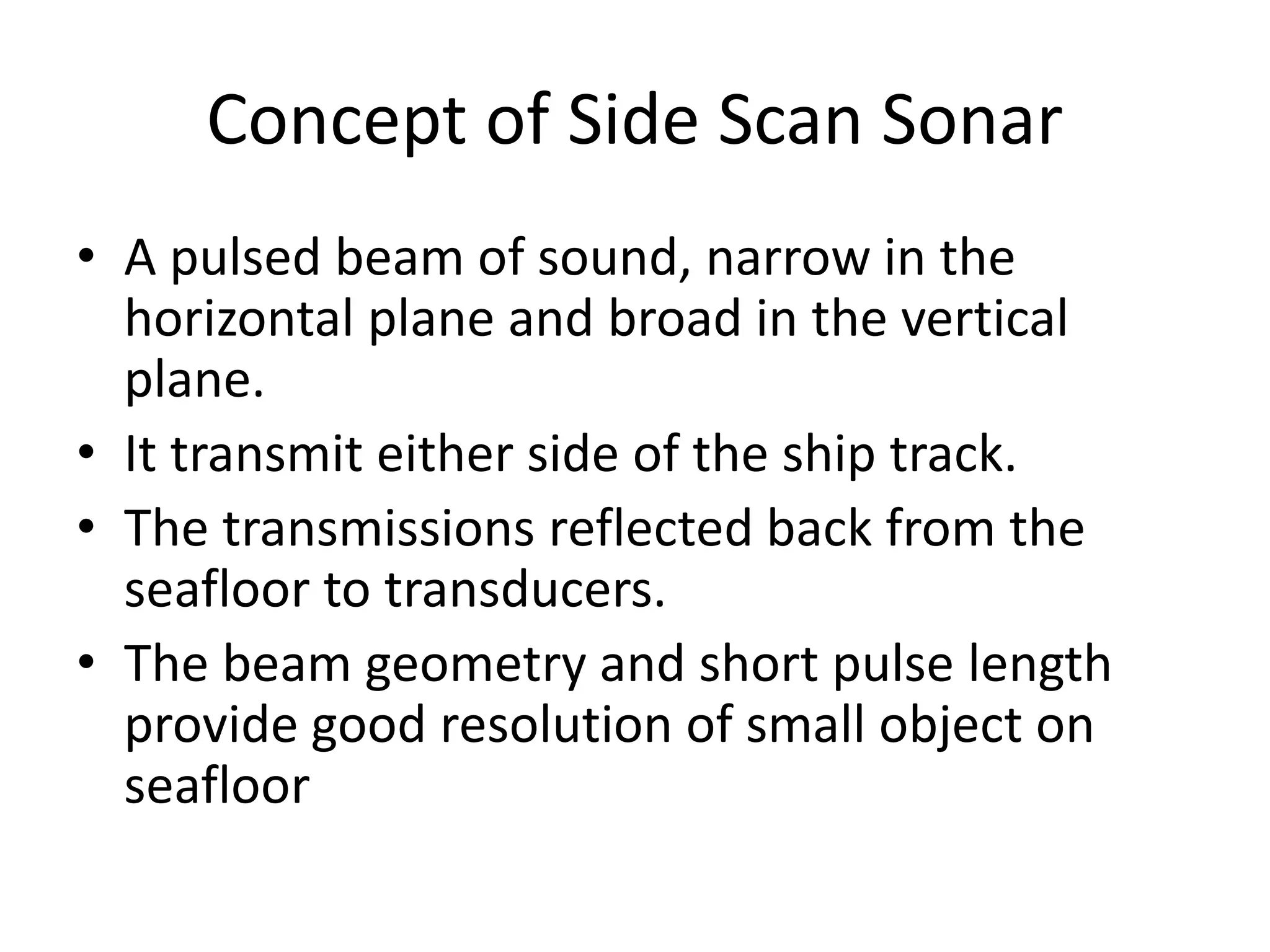Side scan sonar | PPTX