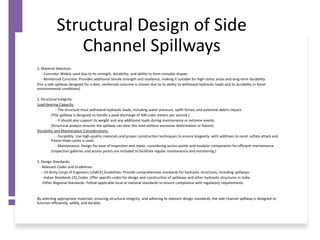 Design and Application of Side Channel Spillways | PPTX