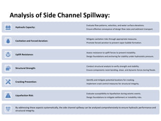 Design and Application of Side Channel Spillways | PPTX
