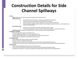 Design and Application of Side Channel Spillways | PPTX