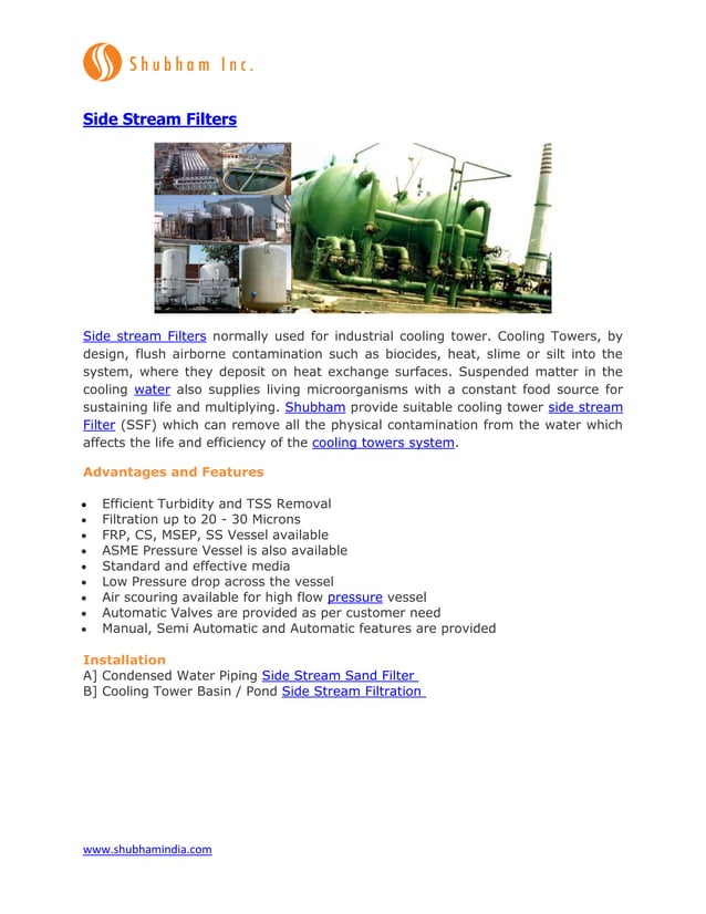 Side stream filters | PDF