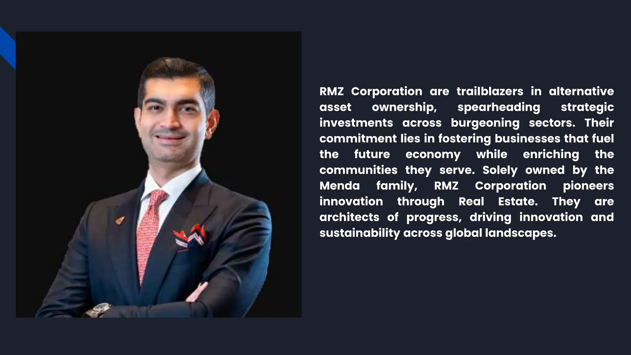 Sidharth Menda - Member, Supervisory Board, RMZ | PPTX