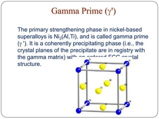 Sidheshwar's presentation on Nickel based super alloy. | PPTX