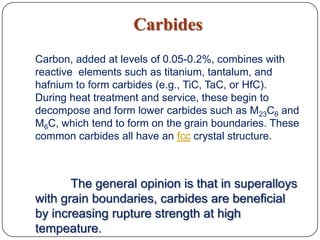 Nickel Based Superalloys:Processing and Applications. | PPTX