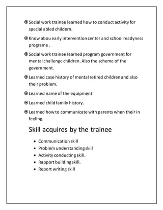 SOCIAL WORK VIVA REPORT | DOCX