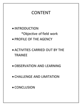 SOCIAL WORK VIVA REPORT | DOCX