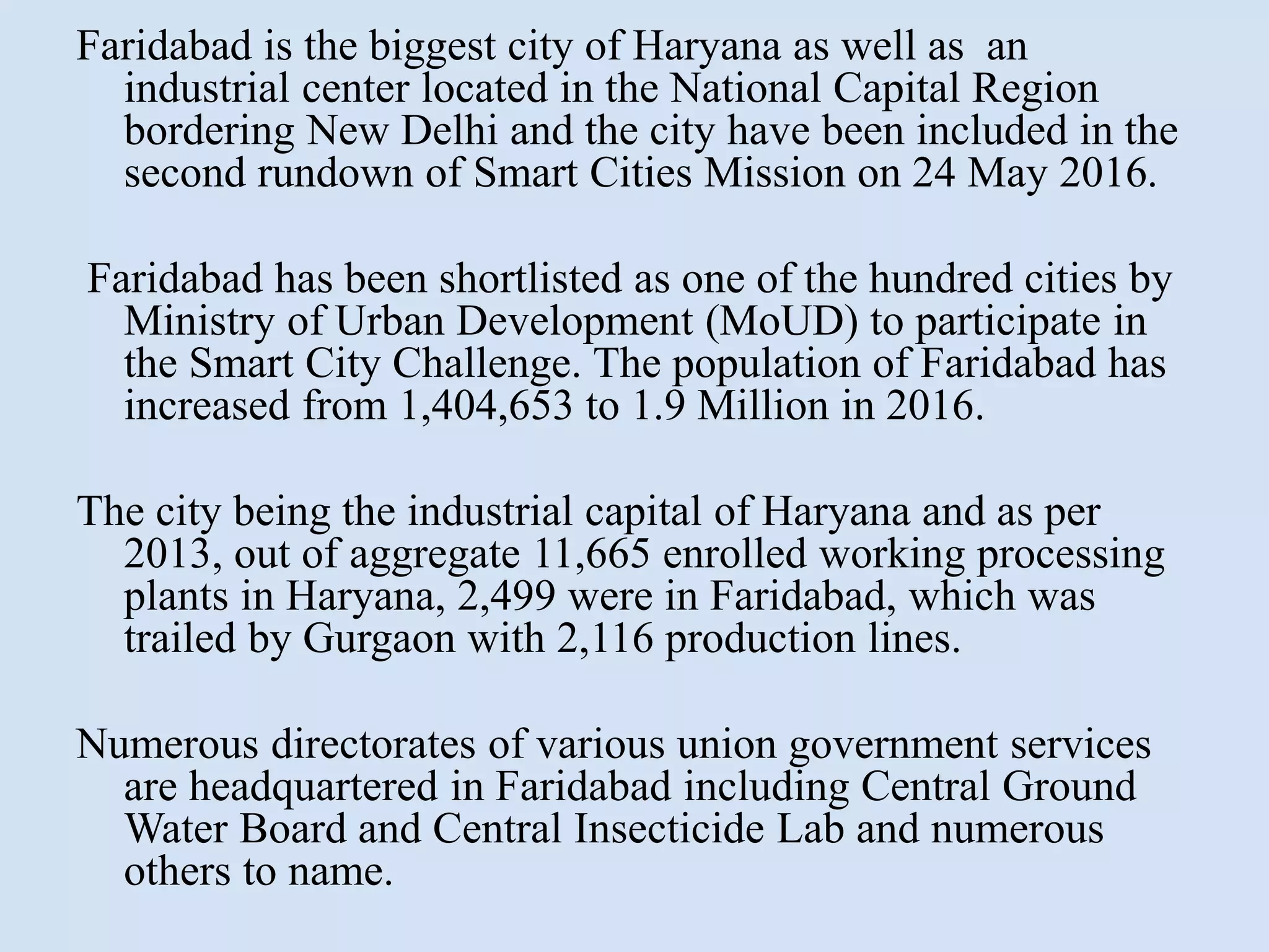 Trends of Urbanisation in Smart City of Faridabad: A Geographical ...