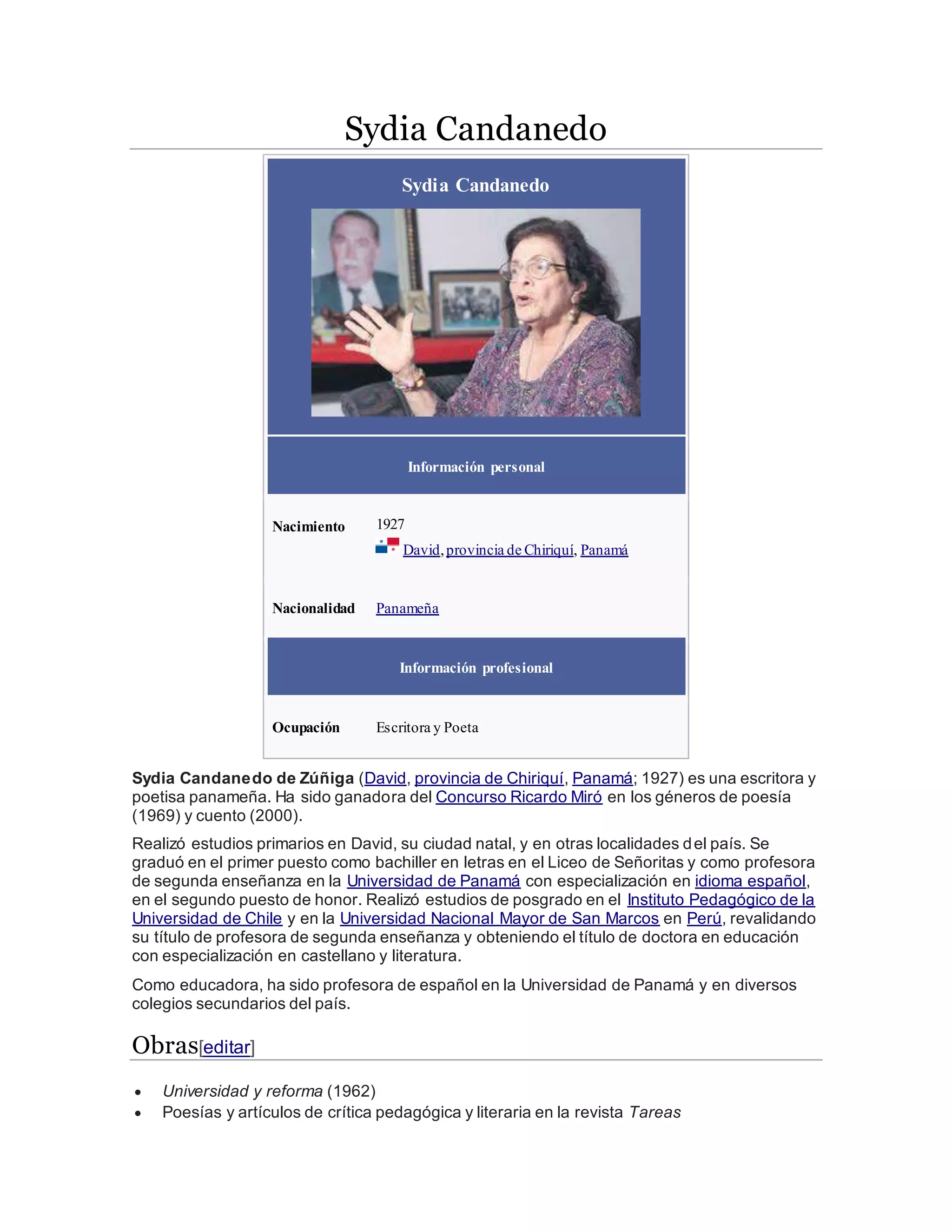 Sidia candanedo de zuñiga | DOCX