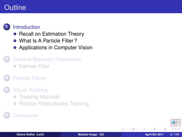 Particle Filters And Applications In Computer Vision Pdf Physics