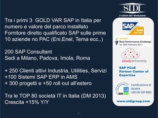 Sidi con SAP per l'innovazione | PPT