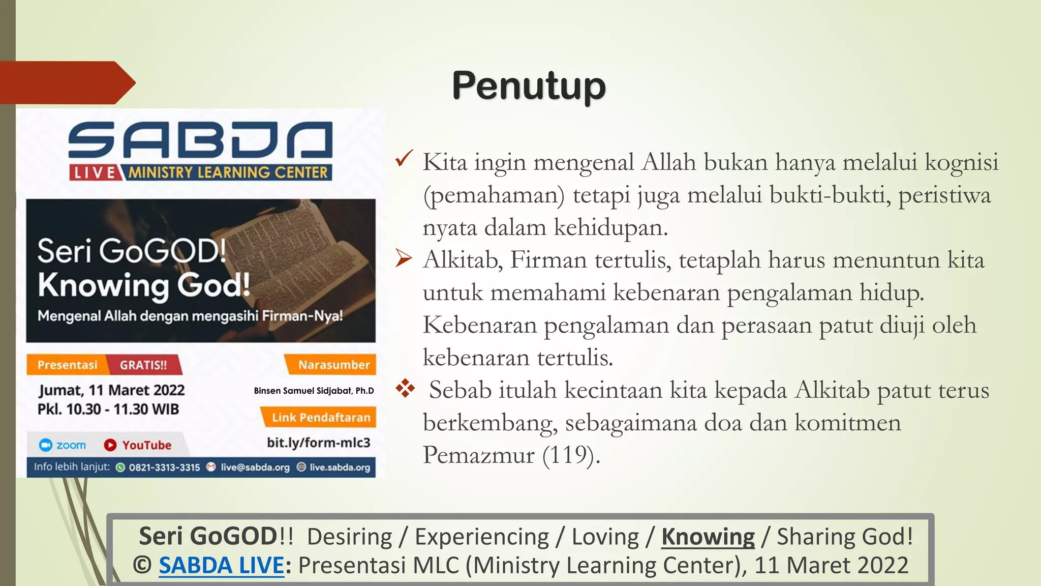 GoGOD! Knowing God! | PPT