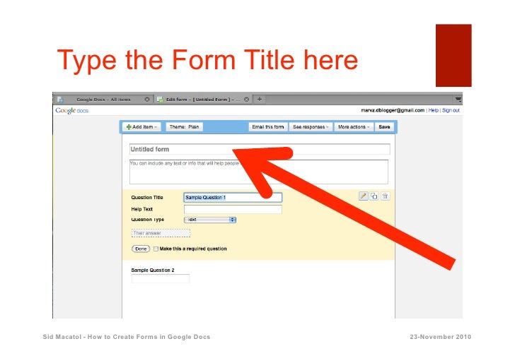 How to Create Forms in Google Docs How to Create Forms in Google Docs