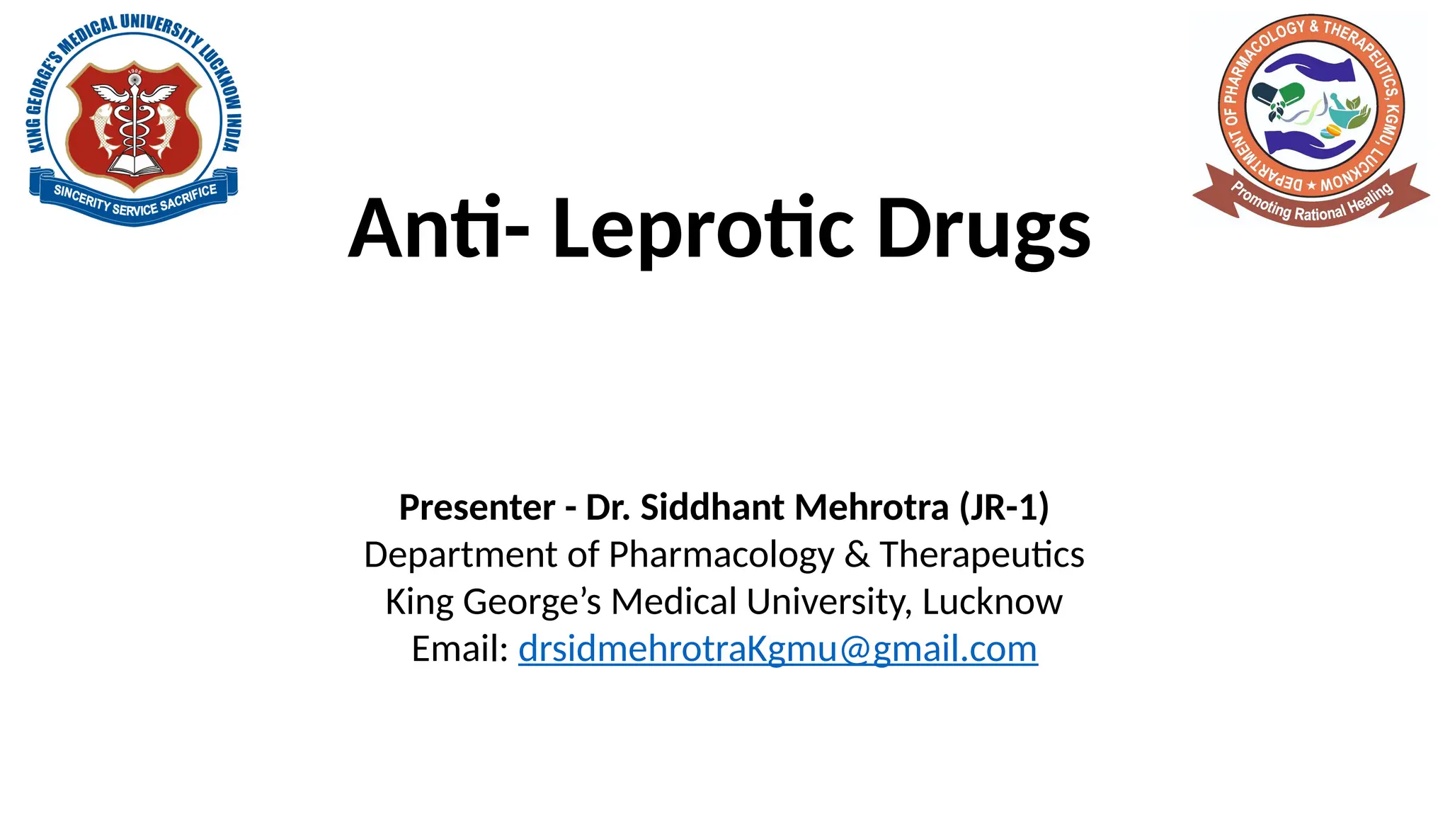 Anti- Leprotic drugs pharmacology and medicine | PPTX