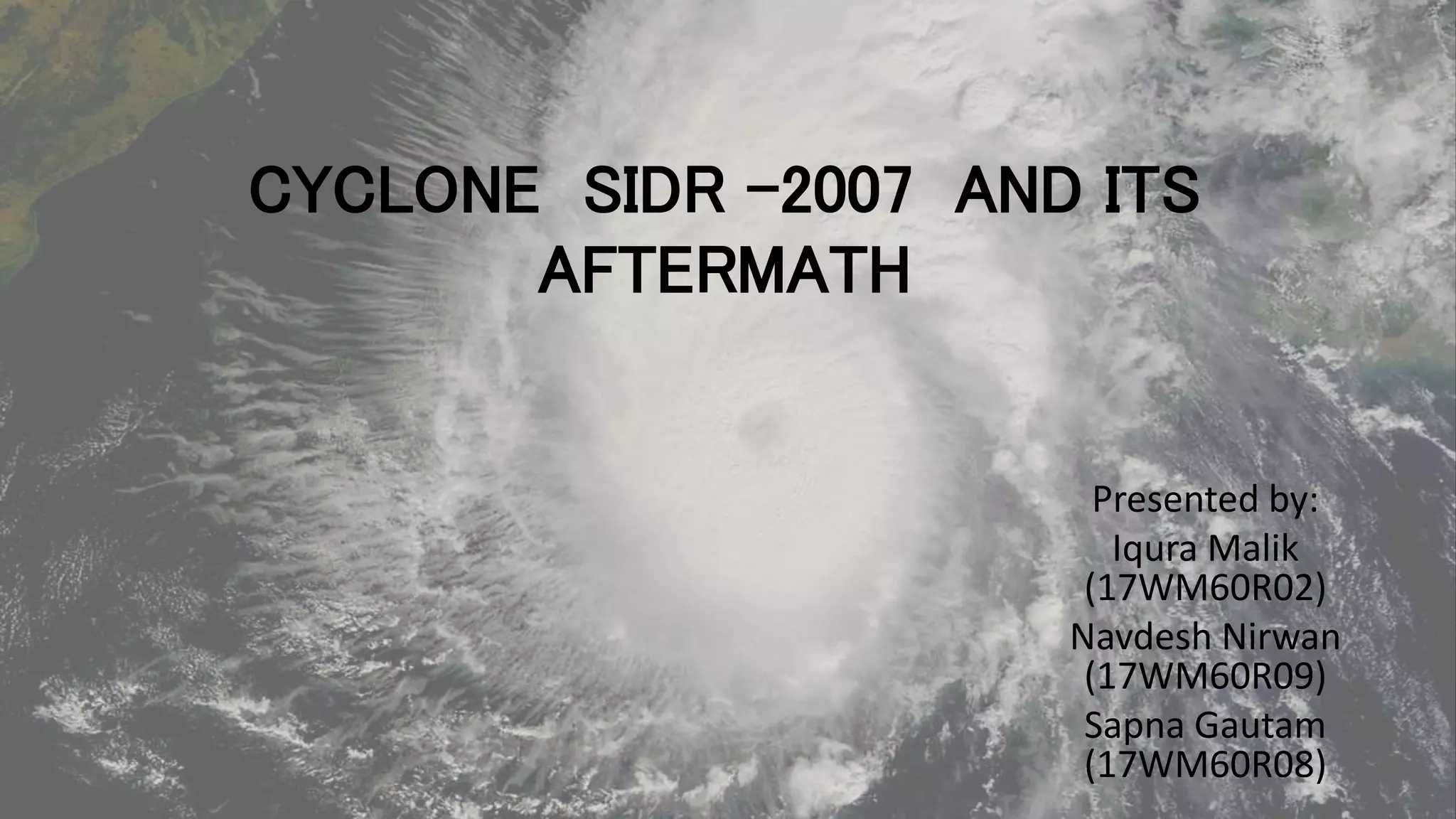 Cyclone Sidr | PPT