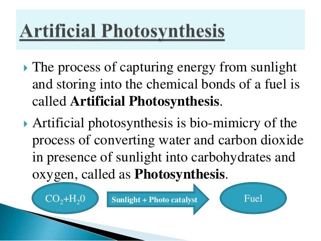 Artificial Photosynthesis