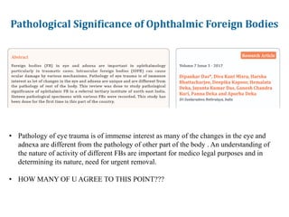 Siderosis &chalcosis & IOFB | PPTX
