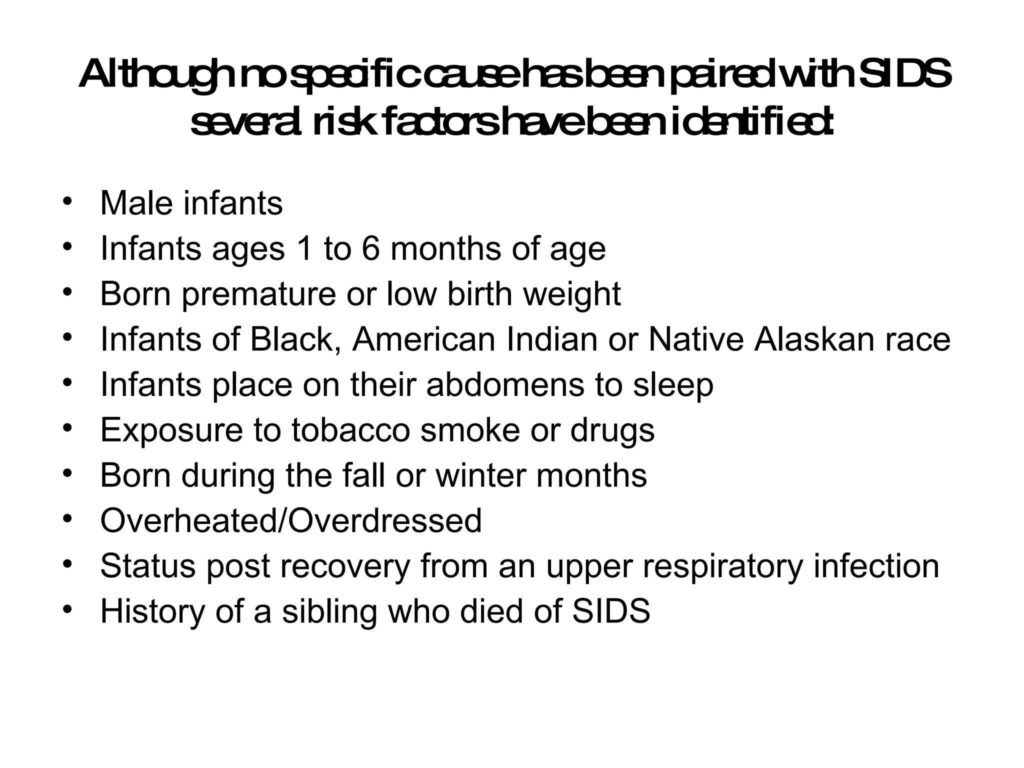Sudden Infant Death Syndrome | PPT