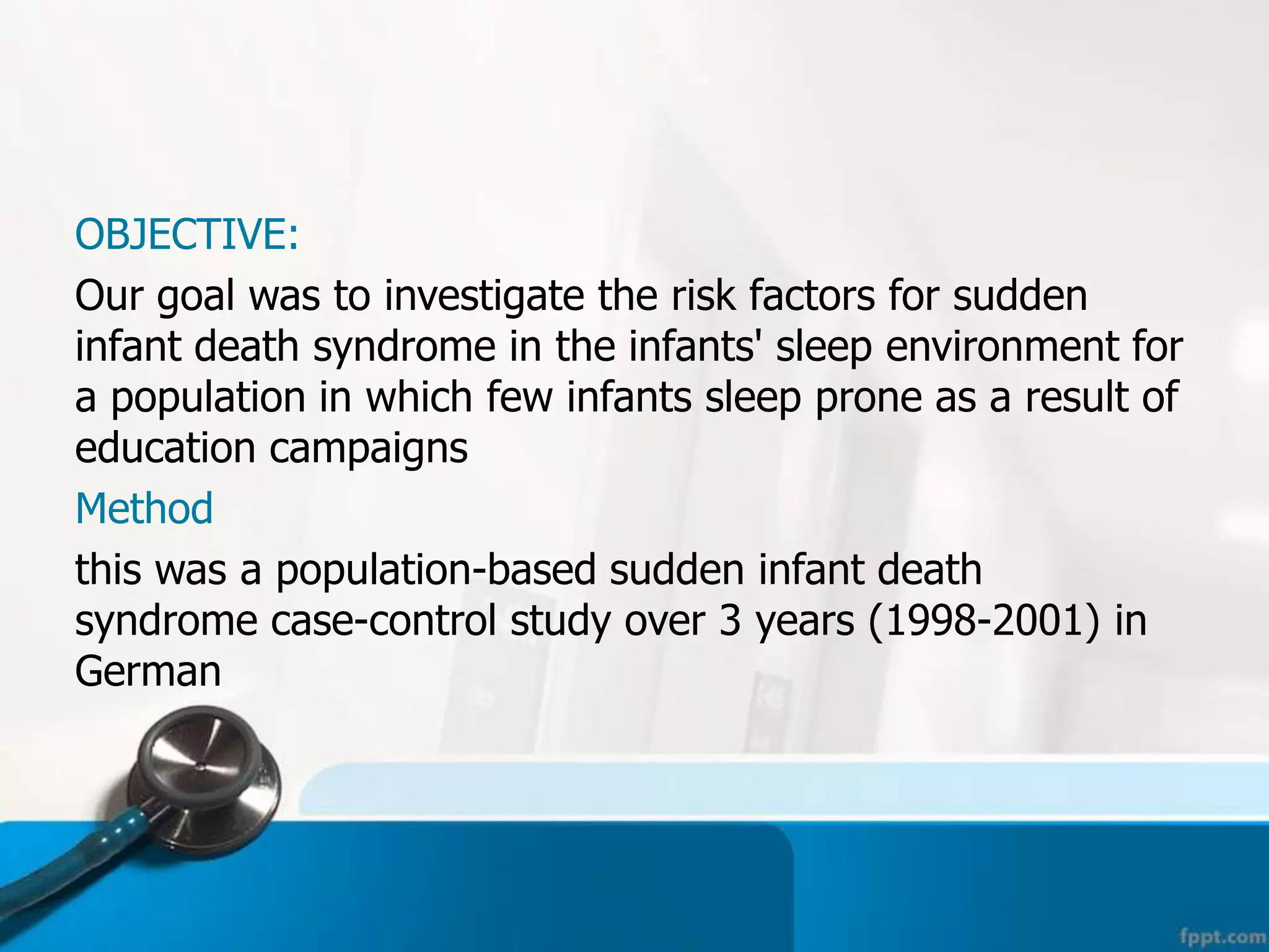 Sudden infant death syndrome | PPTX