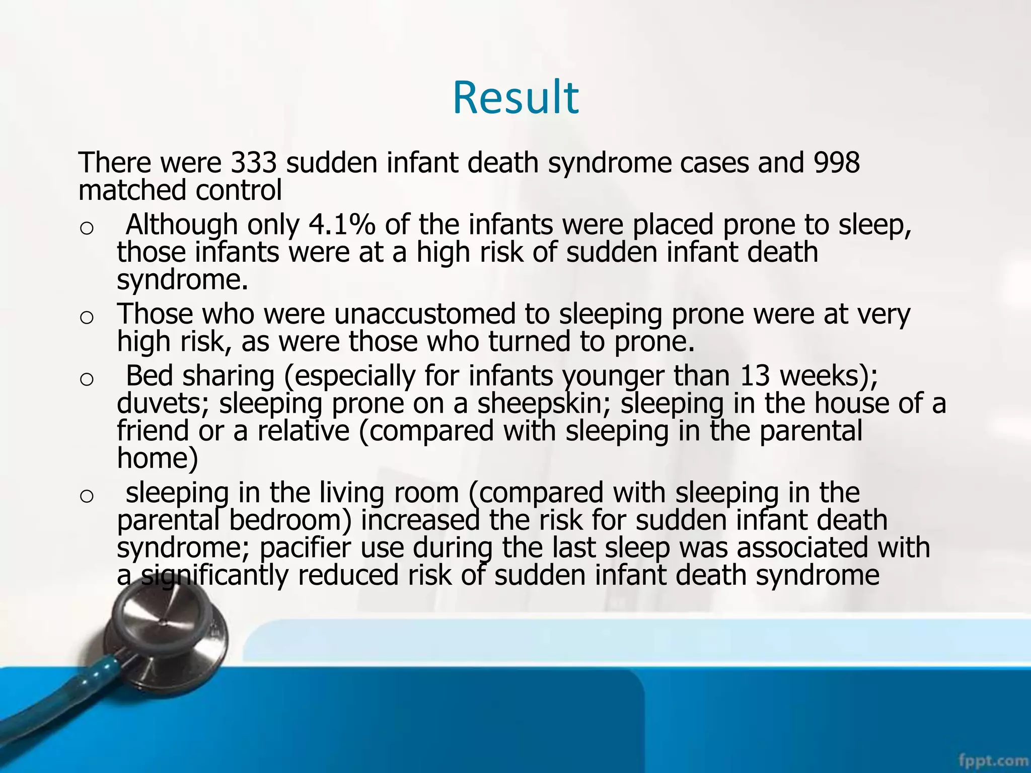 Sudden infant death syndrome | PPTX