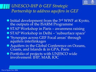 Aquifers in the sustainability of Small Island Developing States | PPT