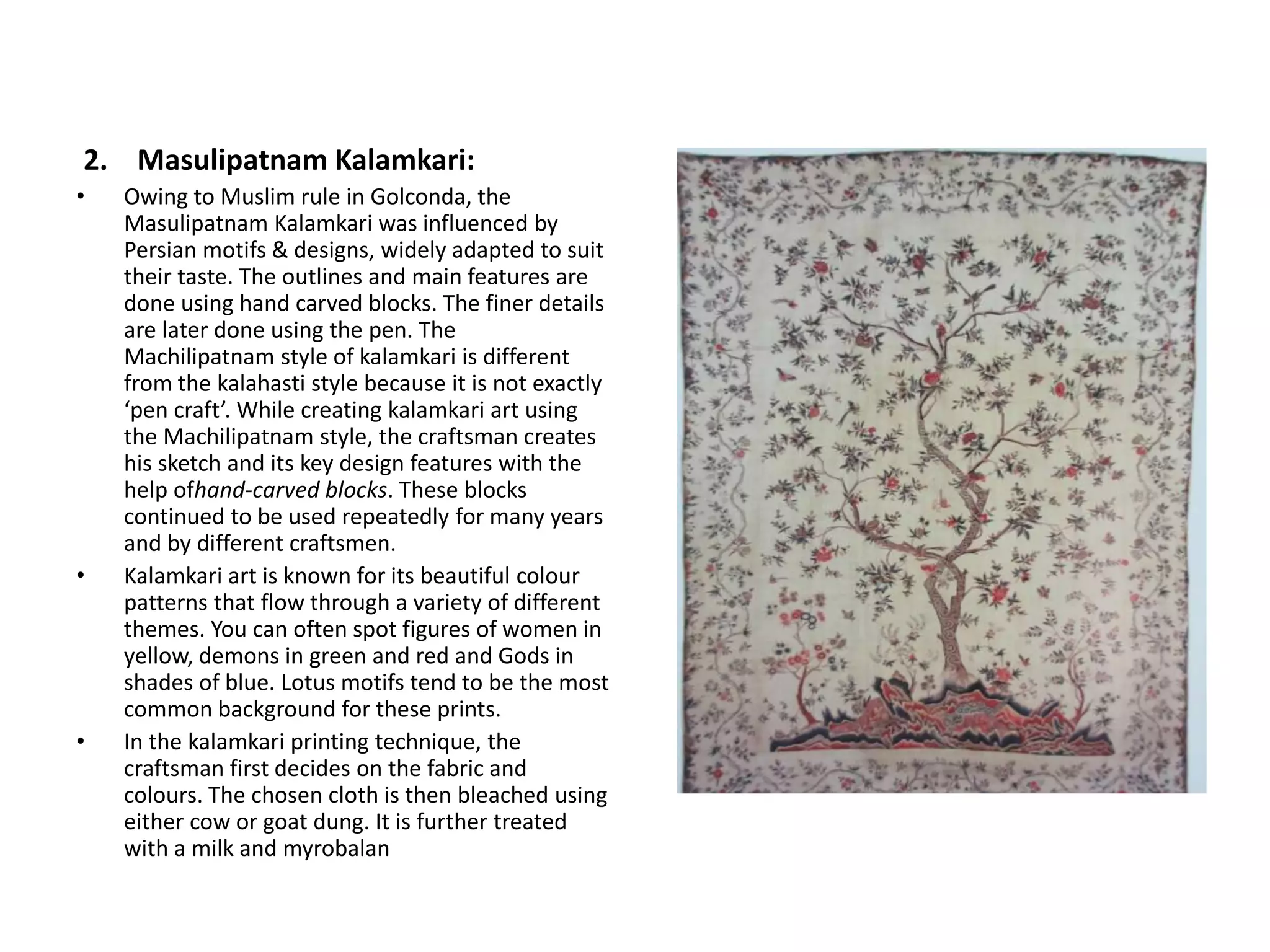 THE TRADITIONAL KALAMKARI | PPTX