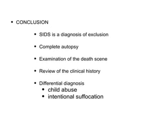 Sudden Infant Death Syndrome (SIDS)- pptx | PPTX