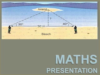 some applications of trigonometry 10th std. | PPT