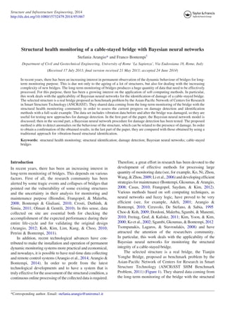 Structural health monitoring of a cable-stayed bridge with Bayesian ...
