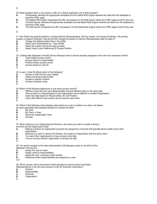 Siebel 8.1 Certifications Question Answers | PDF