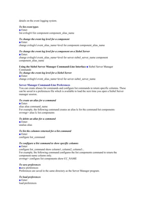 Siebel admin cmds | PDF