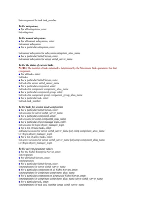Siebel admin cmds | PDF
