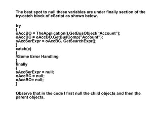 Siebel best practices | PPT
