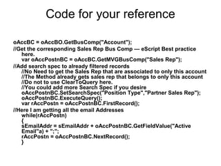 Siebel best practices | PPT