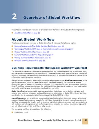 Siebel business process flow | PDF