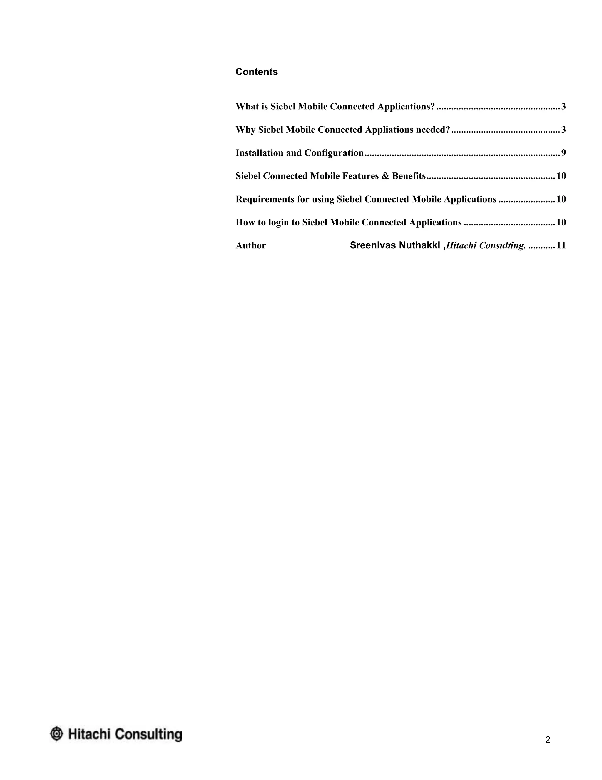 Siebel connected mobile applications an overview | PDF