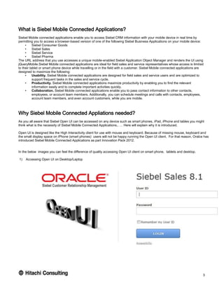 Siebel connected mobile applications an overview | PDF