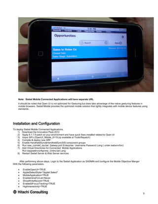 Siebel connected mobile applications an overview | PDF