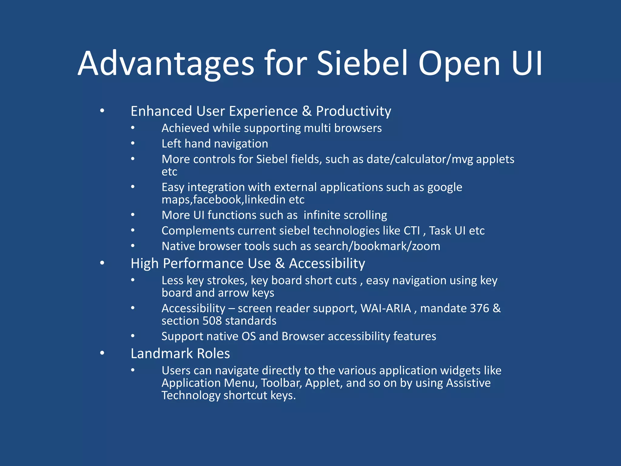 Siebel Open UI Presentation | PPTX