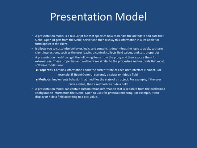 Siebel Open UI Presentation | PPTX