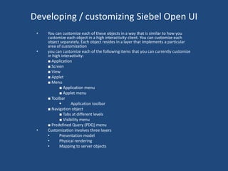 Siebel Open UI Presentation | PPTX