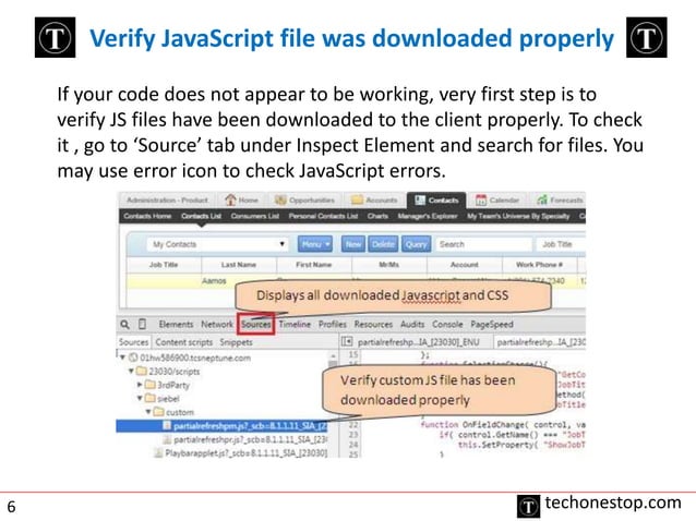 Siebel Open Ui Debugging Siebel Open Ui Training Part 7 Ppt